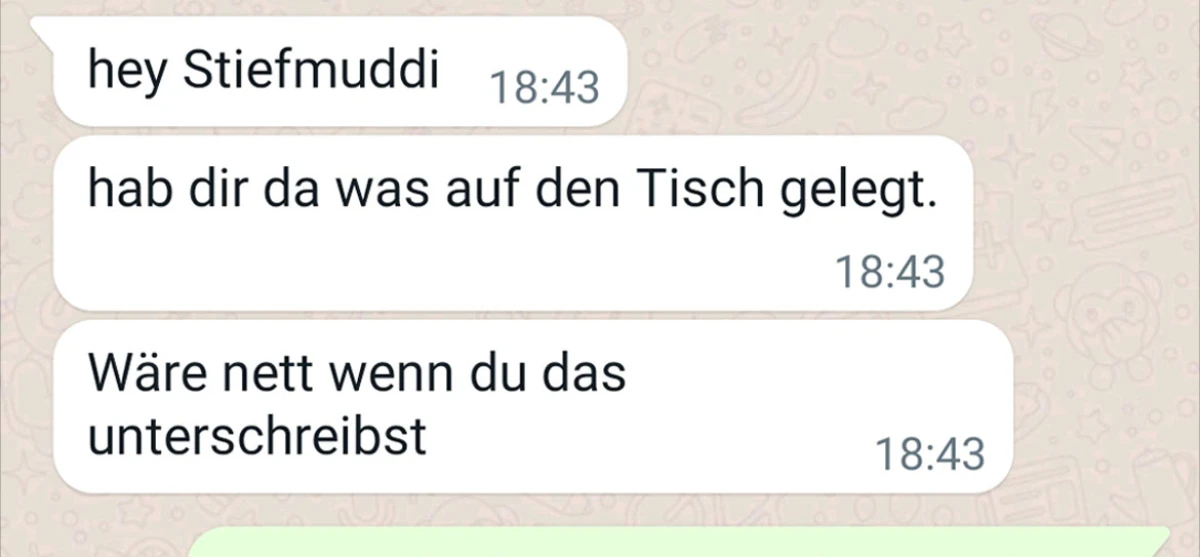 Sie mag ihre Stiefmutter wohl nicht so