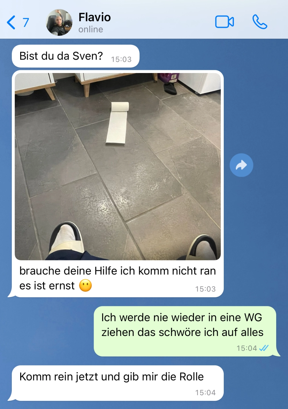 Er brauchte nur etwas Hilfe im Bad